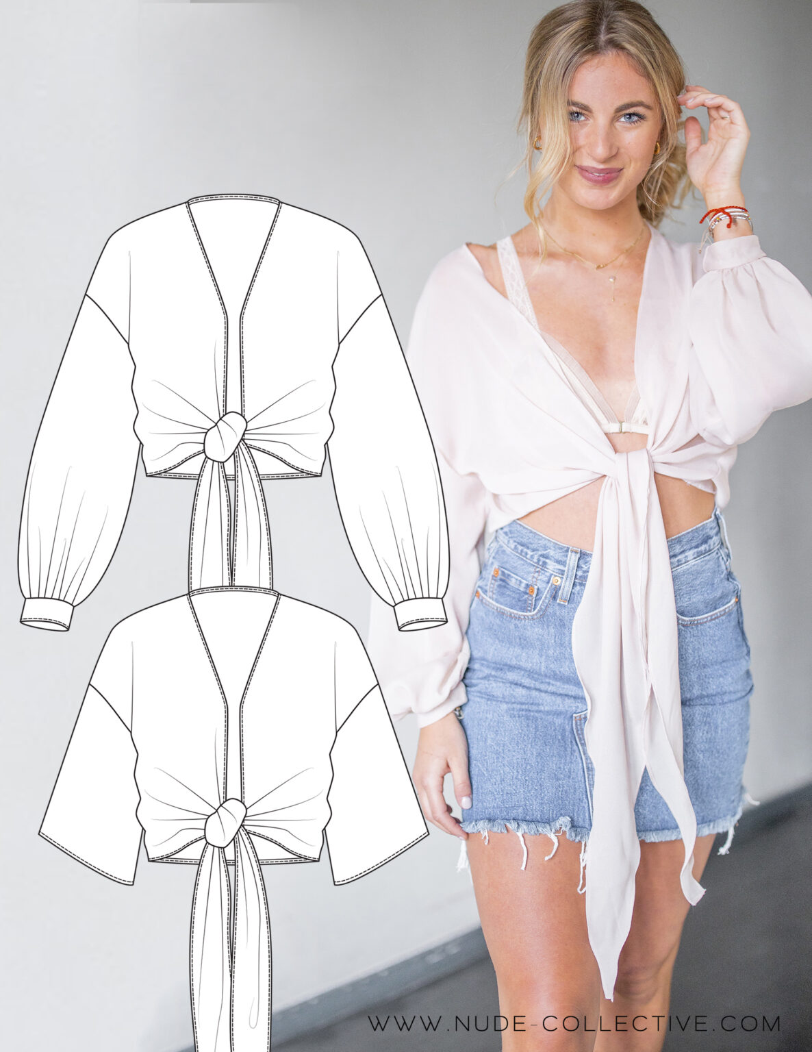 Asymmetrisches Crop Top - Schnittmuster und Anleitung • Make it Yours