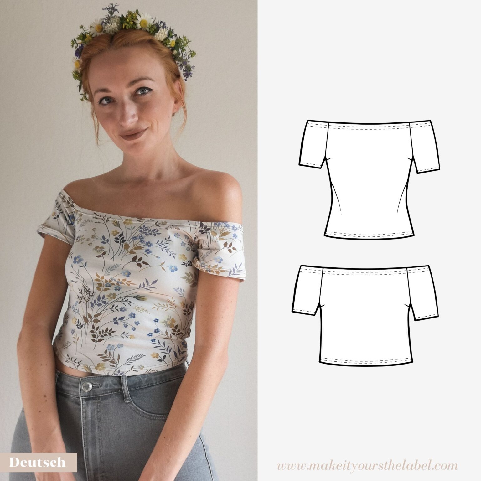 Schulterfreies Top Schnittmuster • Make it Yours