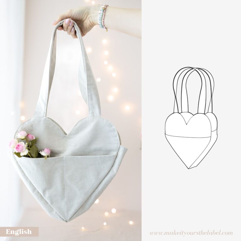 Heart Tote Bag Sewing Pattern • Make it Yours