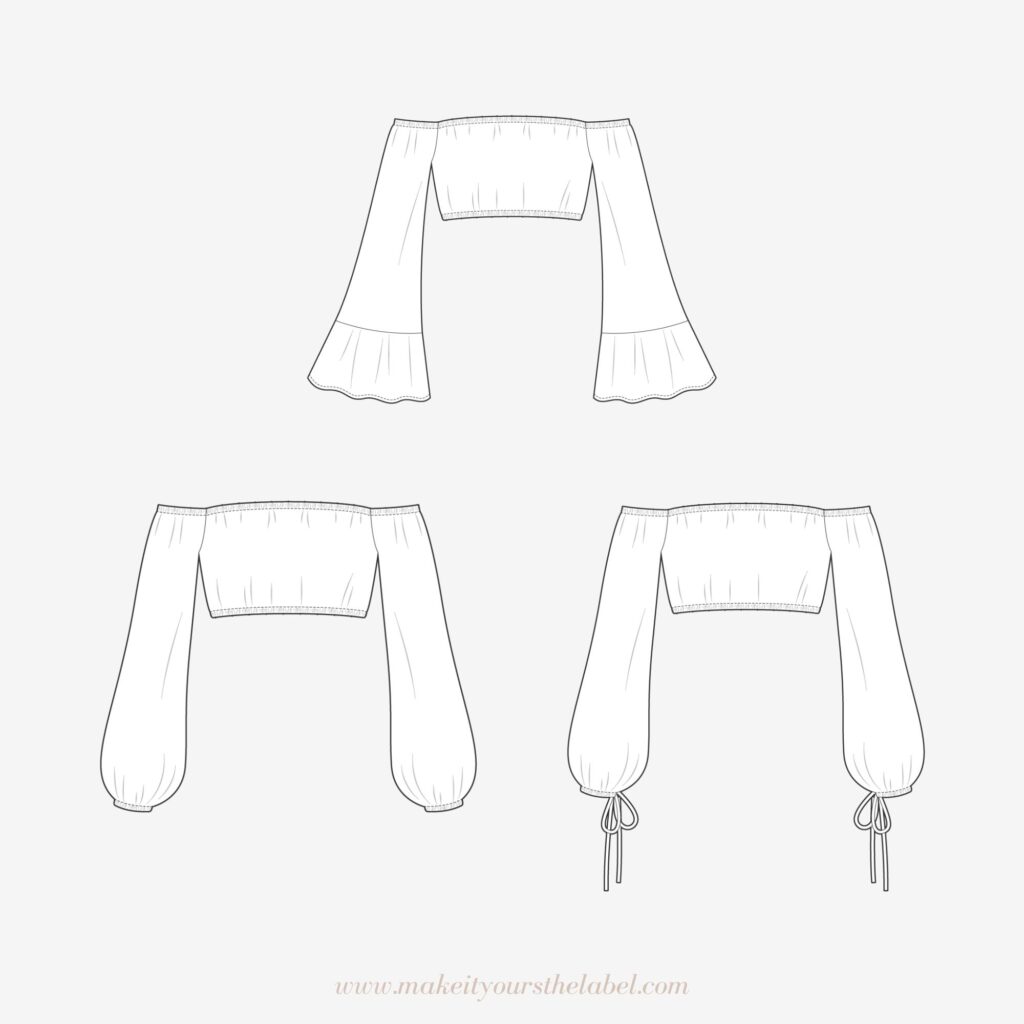 Off-Shoulder Long Sleeve Top • Make it Yours