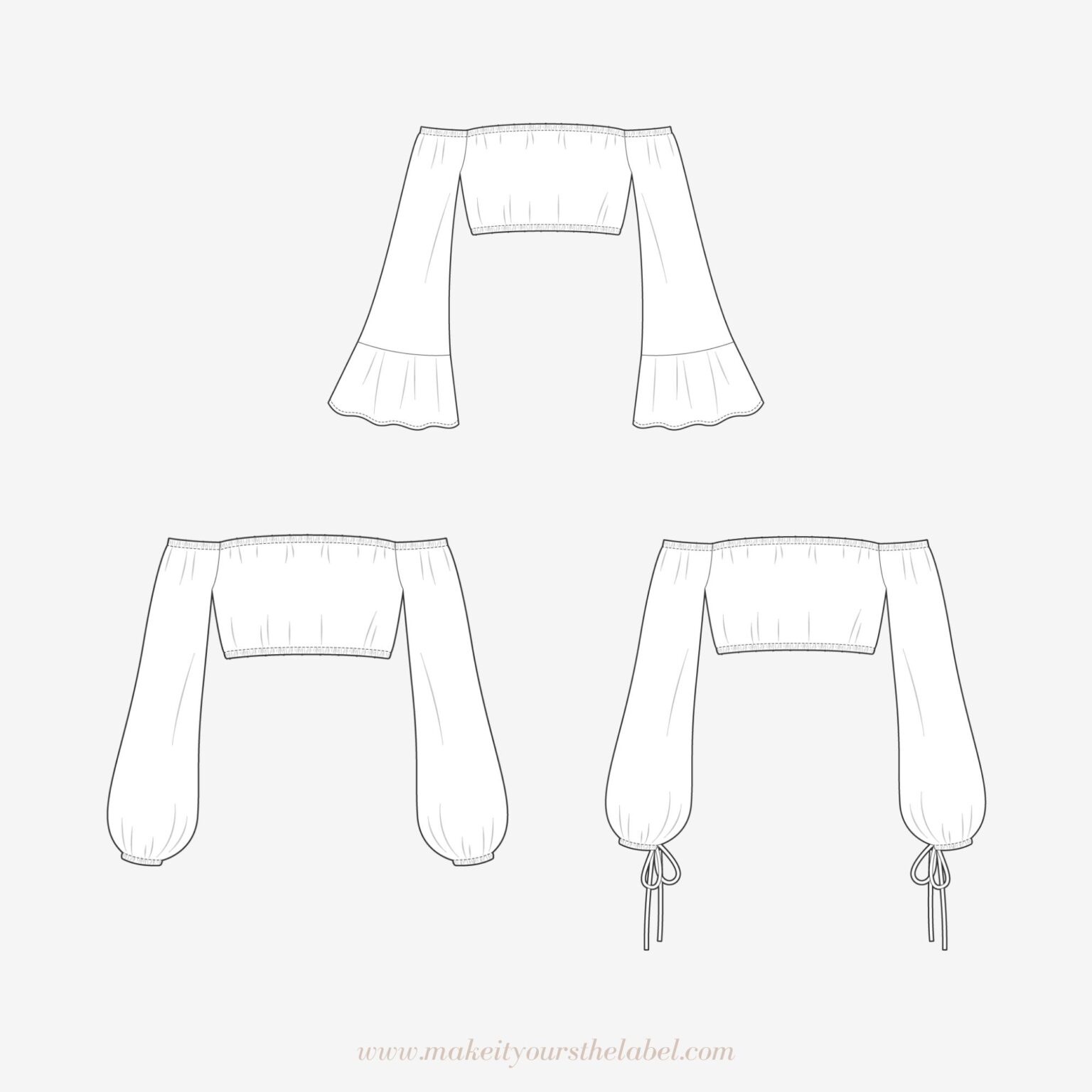 Off-Shoulder Long Sleeve Top • Make it Yours